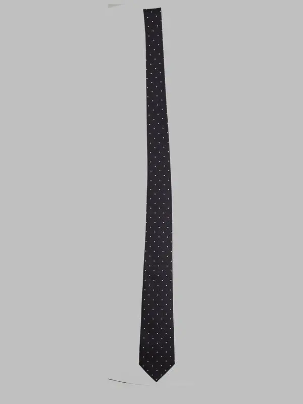 Saint Laurent Cravatta In Jacquard Di Seta - Blue