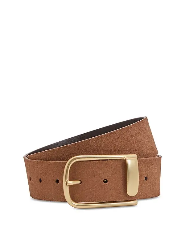 REISS Iyla Half Keeper Suede Belt