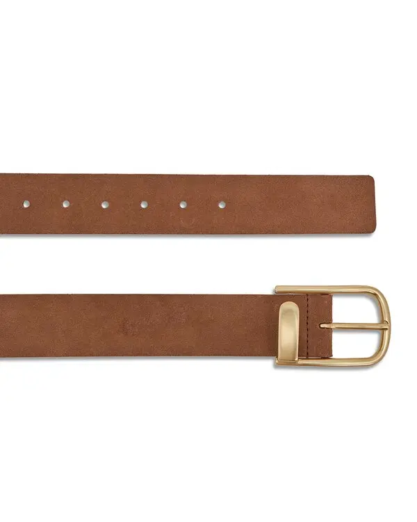 REISS Iyla Half Keeper Suede Belt