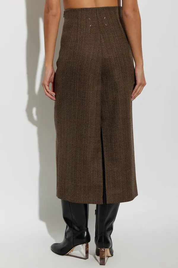 MAISON MARGIELA Virgin Wool Midi Skirt