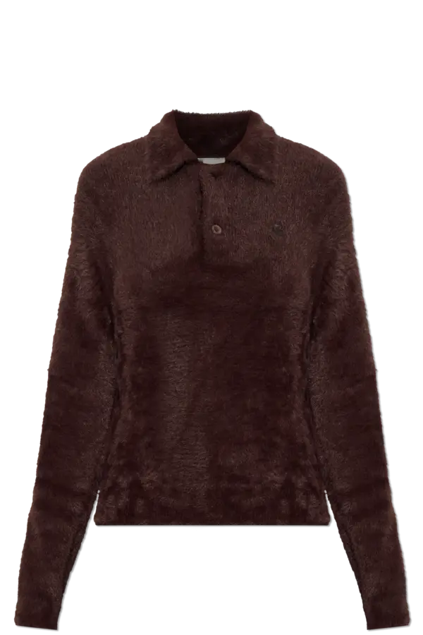 Carhartt Work In Progress Maine’ Long Sleeve Polo Shirt - Brown