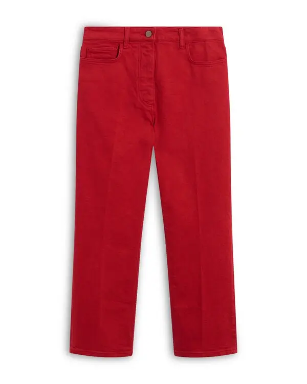 Gerard Darel Cotton Stretch High Rise Straight Jeans