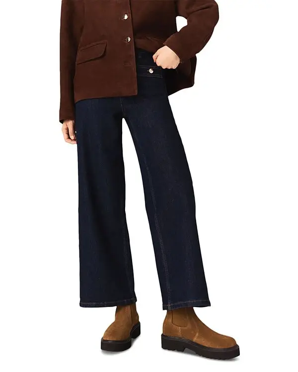 Maje Prairabrut High Rise Wide Leg Jeans