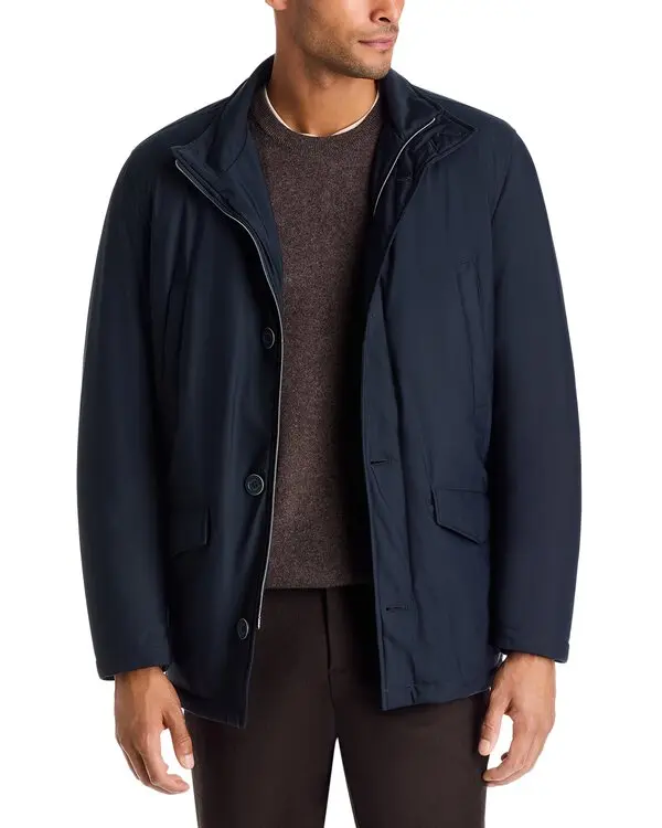 Herno Water Resistant Bi Stretch Down Shirt Coat