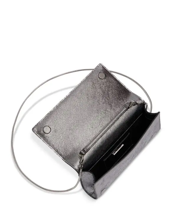 Alexis Bittar Crystal Curve Leather Clutch