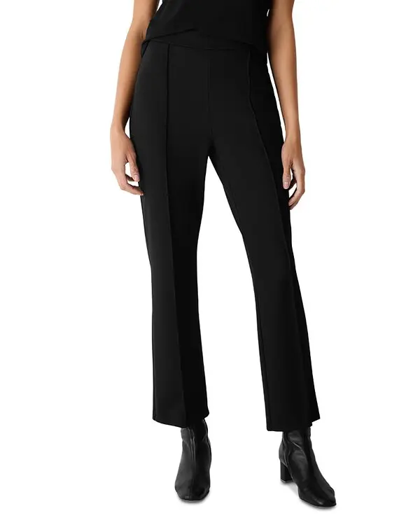 Eileen Fisher High Rise Ankle Kick Flare Pants - Black