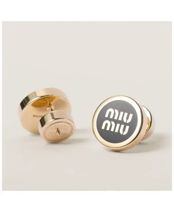 Miu Miu Enameled Metal Earrings