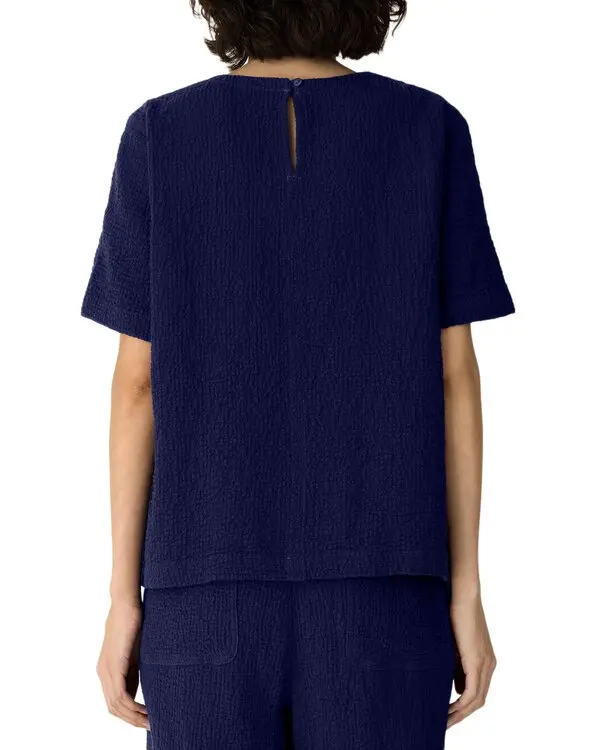 Eileen Fisher Cotton Stretch Round Neck Top