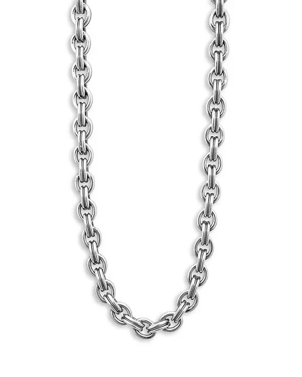 Lagos 18k Yellow Gold & Sterling Anthem Double Link Chain Necklace, 24 Exclusive - Silver