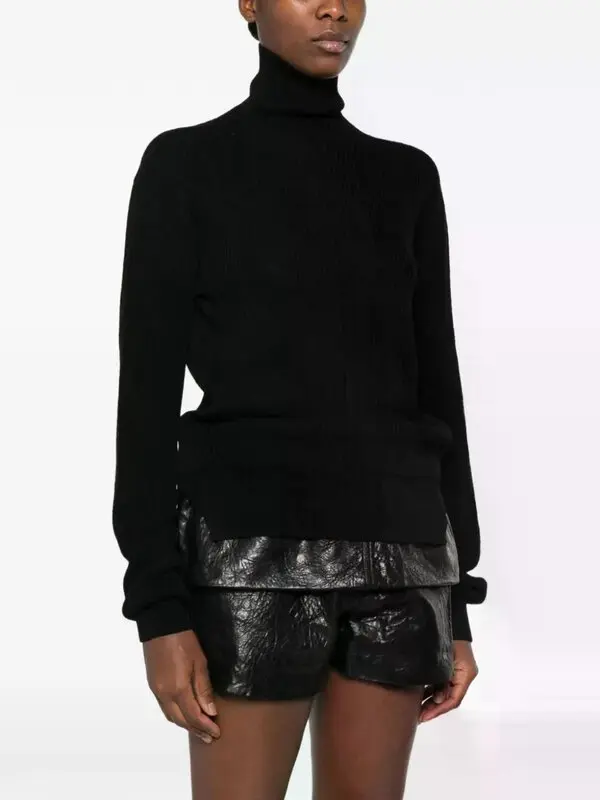 Rick Owens Fisherman Ribbed Turtle-neck Sweater