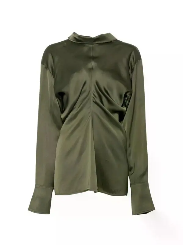 TOTEME Gathered Zipped Shirt