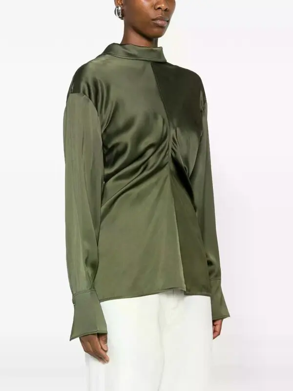 TOTEME Gathered Zipped Shirt