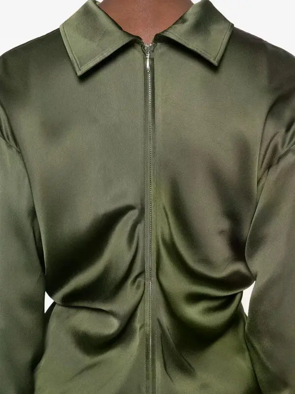 TOTEME Gathered Zipped Shirt