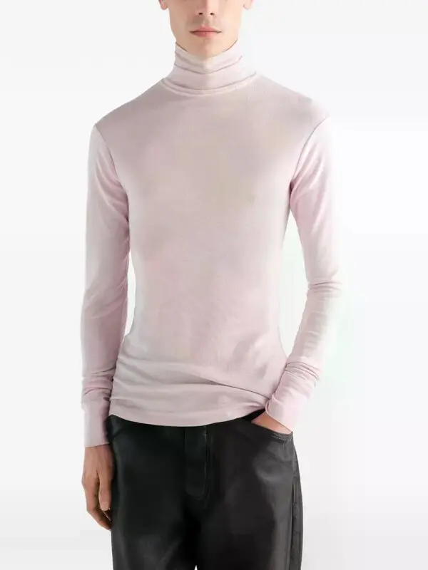 LEMAIRE Stand-collar Top In Wool And Silk Jersey
