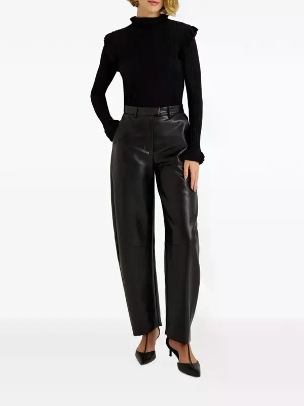 MARIE OLIVER Harlow Faux-leather Trousers