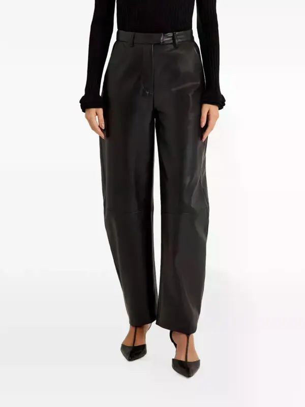MARIE OLIVER Harlow Faux-leather Trousers