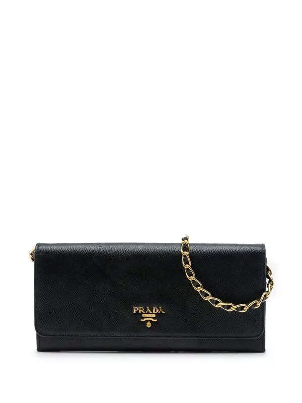 Prada 2010-2026 Saffiano Lux Wallet On Chain Crossbody Bag