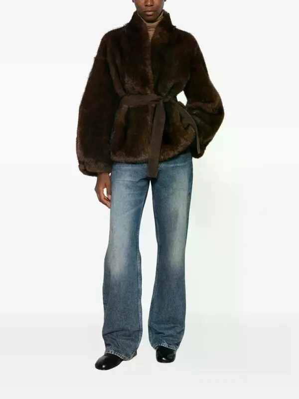 VALENTINI 1972 Faux-fur Belted Jacket