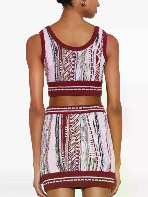 LANEUS Jacquard Slim-fit Top