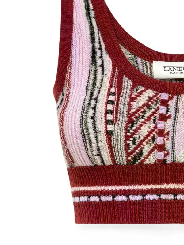 LANEUS Jacquard Slim-fit Top