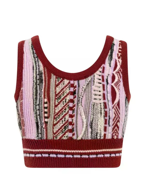 LANEUS Jacquard Slim-fit Top