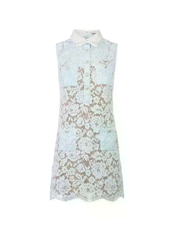SELF-PORTRAIT Floral-lace Mini Dress
