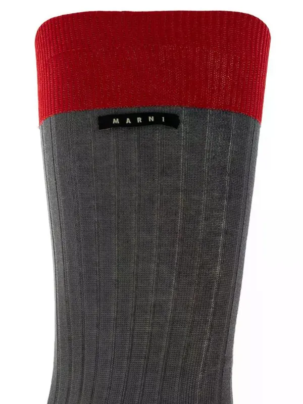 Marni Cotton Socks With Contrast Cuffs