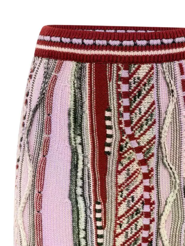 LANEUS Jacquard Slim-fit Mini Skirt