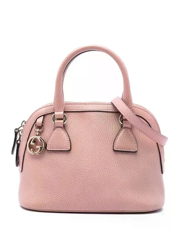 Gucci 2016-2026 Mini Calfskin Gg Charm Dome Satchel - Pink