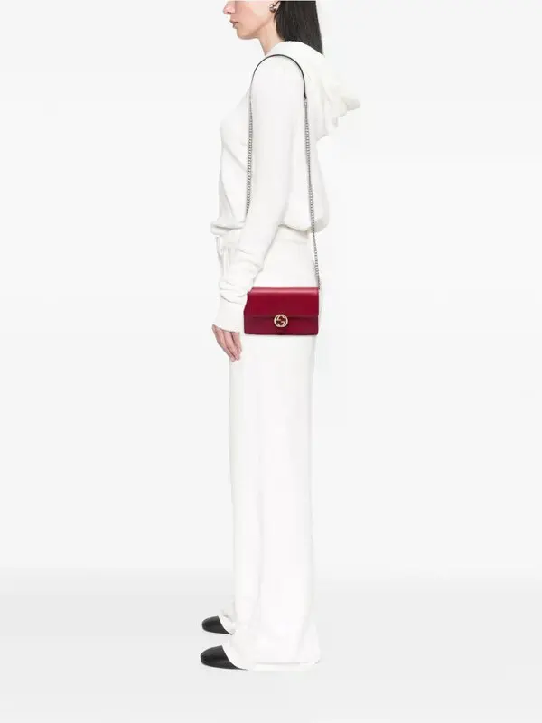 Gucci 2000-2015 Dollar Calfskin Interlocking G Wallet On Chain Crossbody Bag
