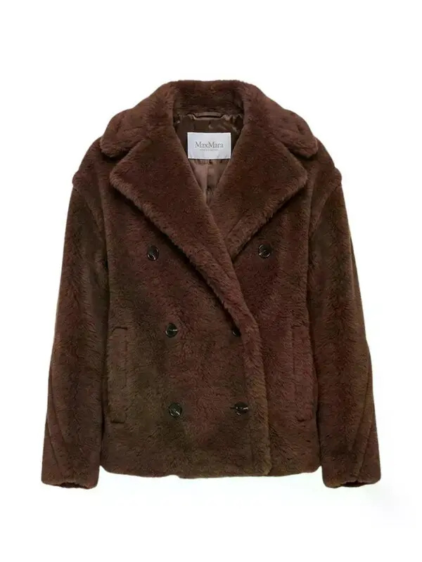 Max Mara Alcuno Double-breasted Faux-fur Jacket