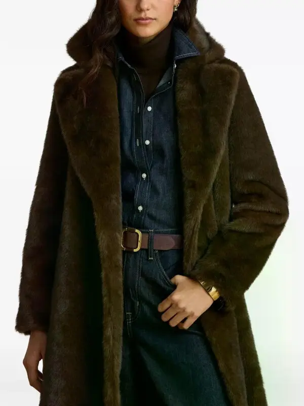 Ralph Lauren Faux-fur Reefer Coat - Brown