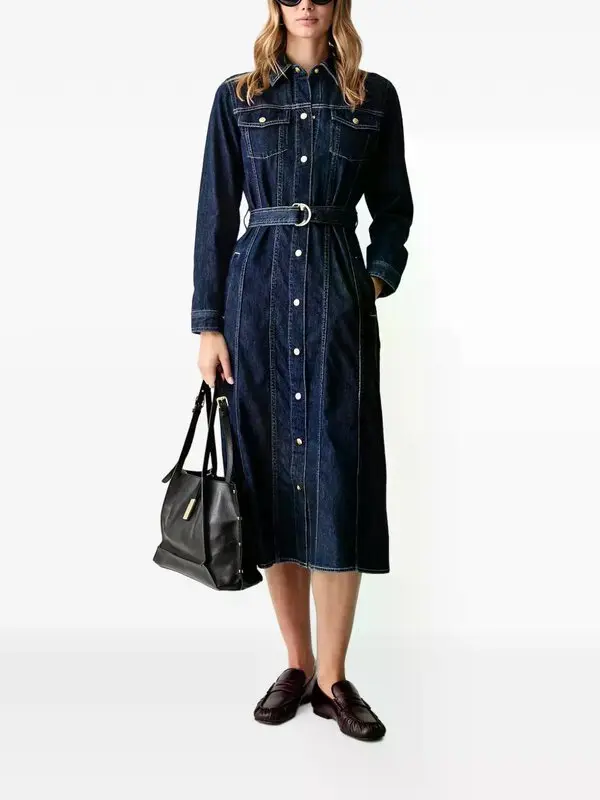 Gant Belted Button-down Midi Dress