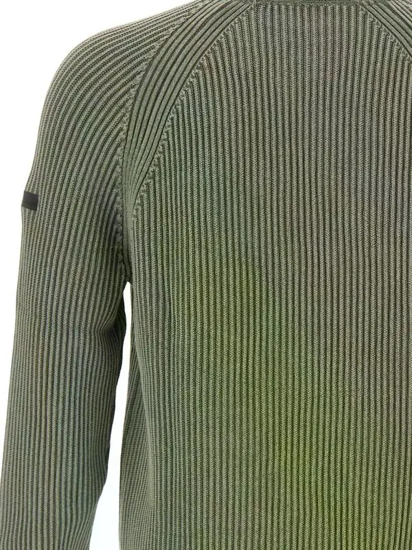 RRD Cotton 7 Techno Wash Half-zip Rib-knit Sweater