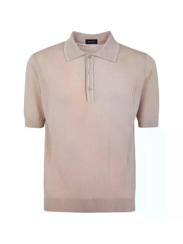 Tagliatore Pointelle-knit Polo Shirt
