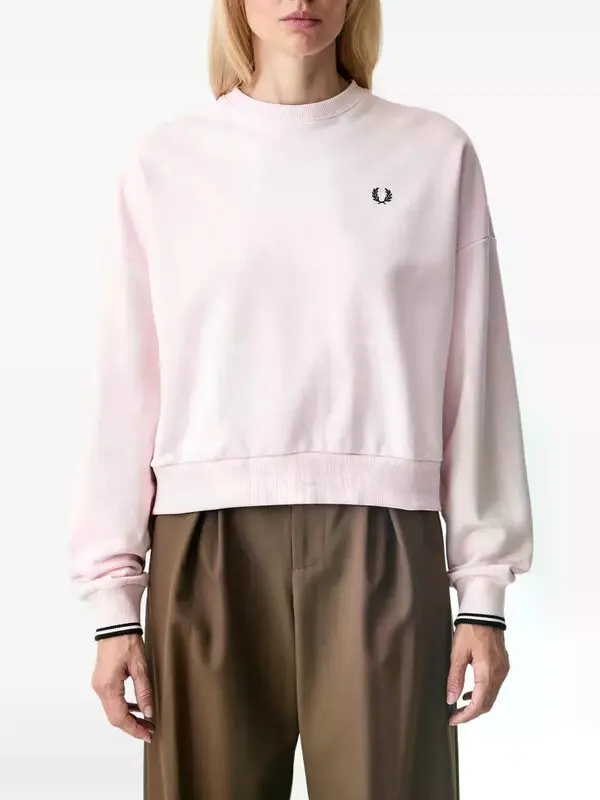Fred Perry Logo-embroidered Tipped-cuff Sweatshirt