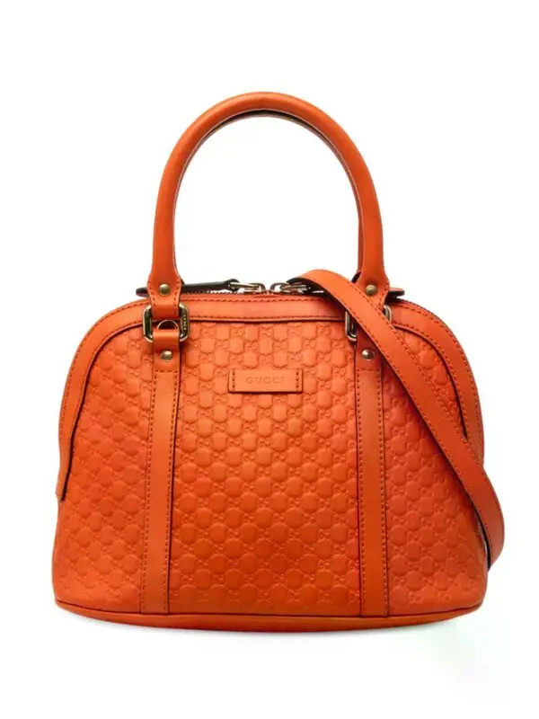 Gucci 2000-2015 Mini Microguccissima Dome Satchel - Orange