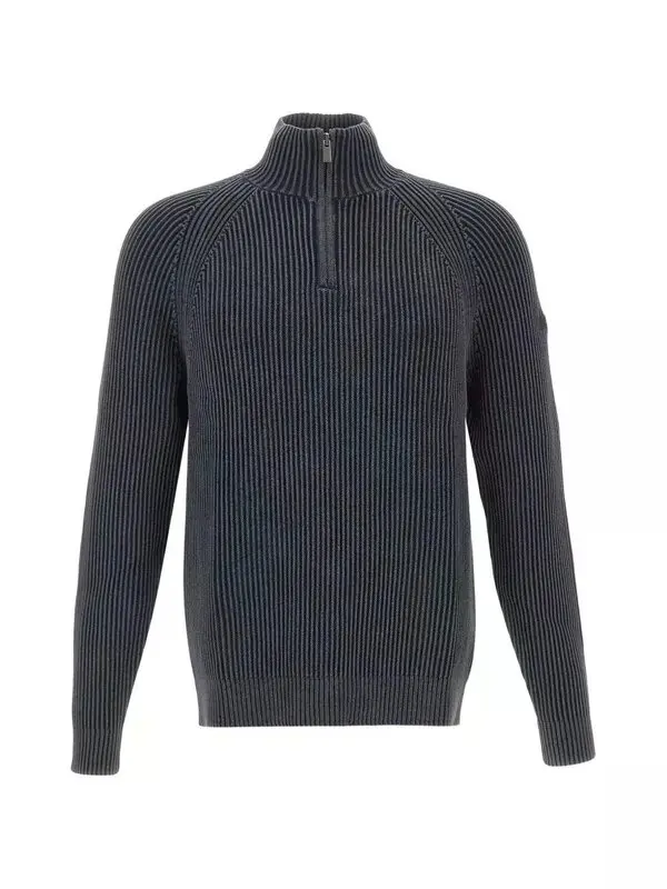 RRD Cotton 7 Techno Wash Half-zip Rib-knit Sweater