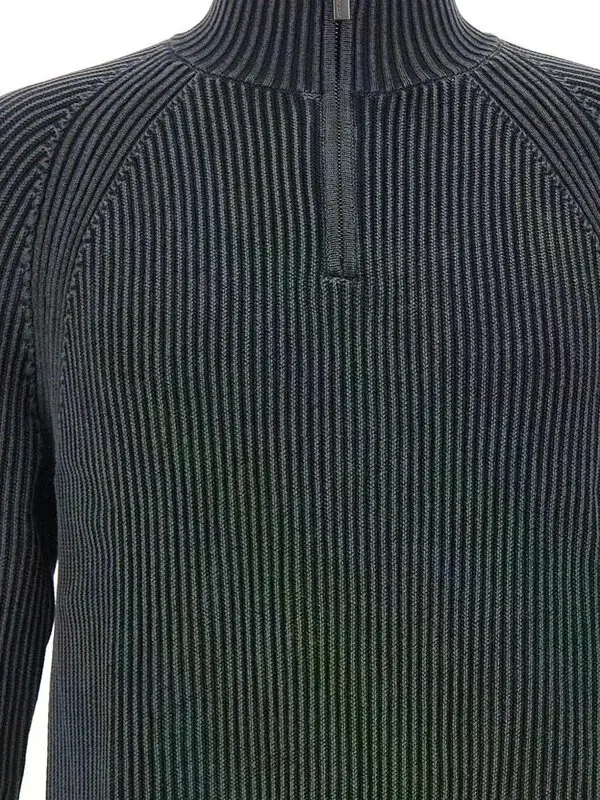RRD Cotton 7 Techno Wash Half-zip Rib-knit Sweater
