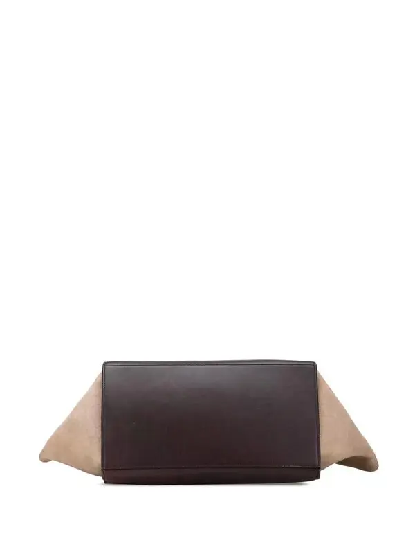 Celine 2015 Medium Tricolor Leather Trapeze Satchel