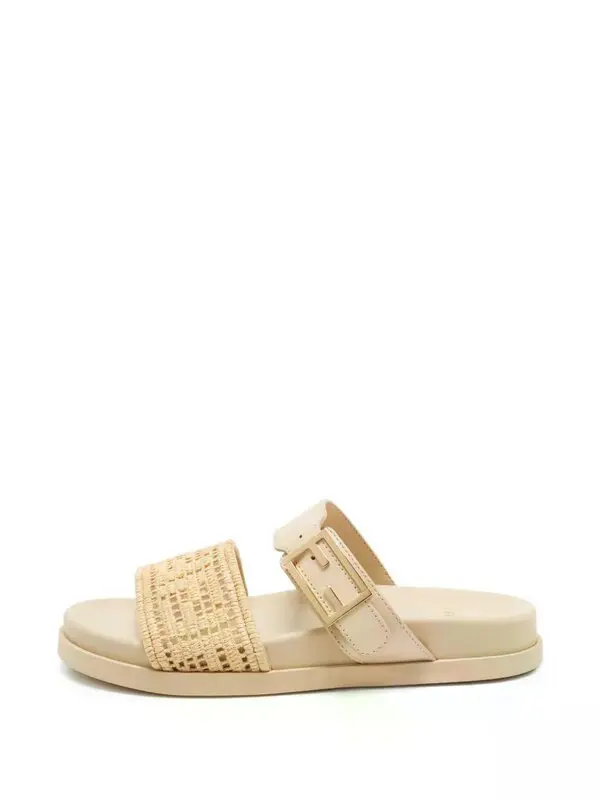 Fendi Ff Buckle Sandals - Neutrals