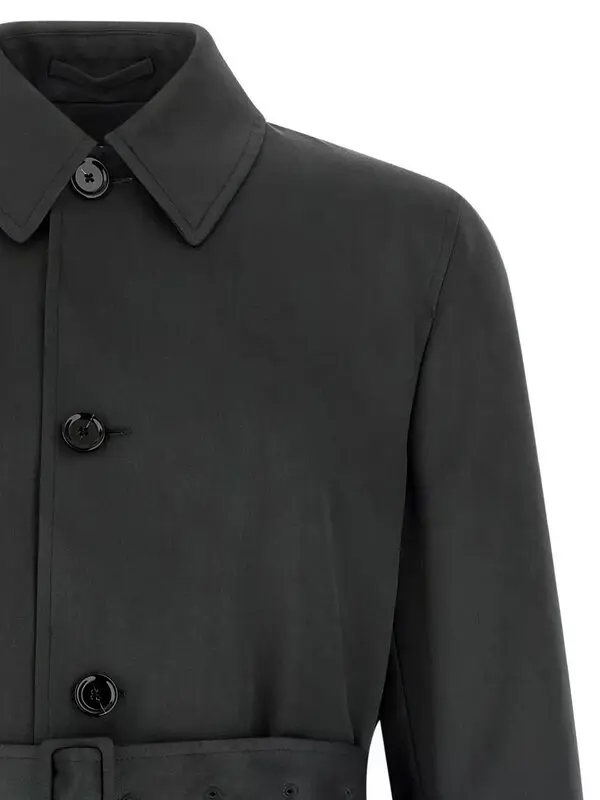 LARDINI Belted Single-breasted Trench Coat