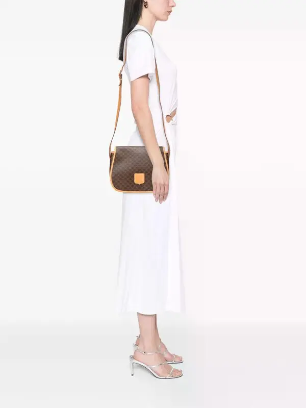 Celine 2012 Macadam Coated Canvas Crossbody Bag