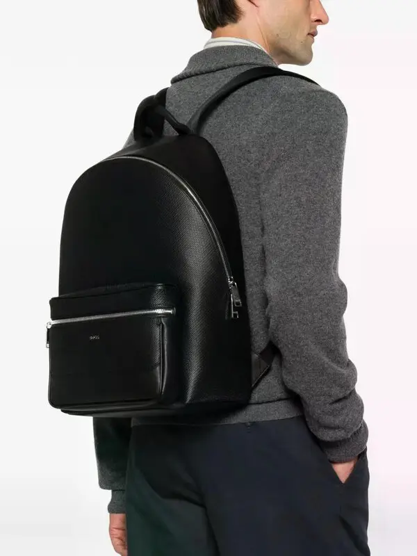 BOSS Northon Textured-finish Logo-plaque Backpack