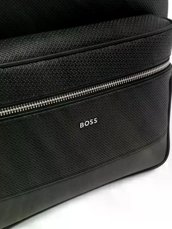 BOSS Northon Textured-finish Logo-plaque Backpack