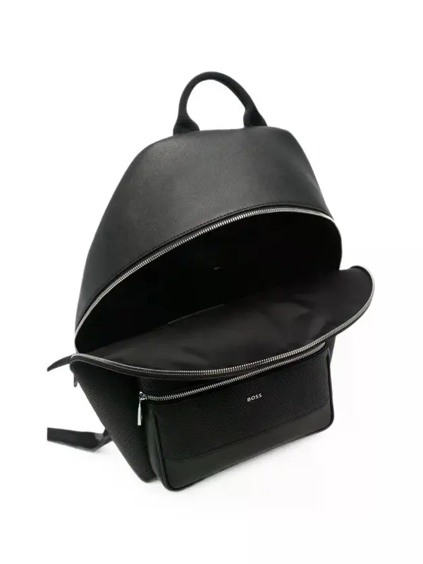 BOSS Northon Textured-finish Logo-plaque Backpack