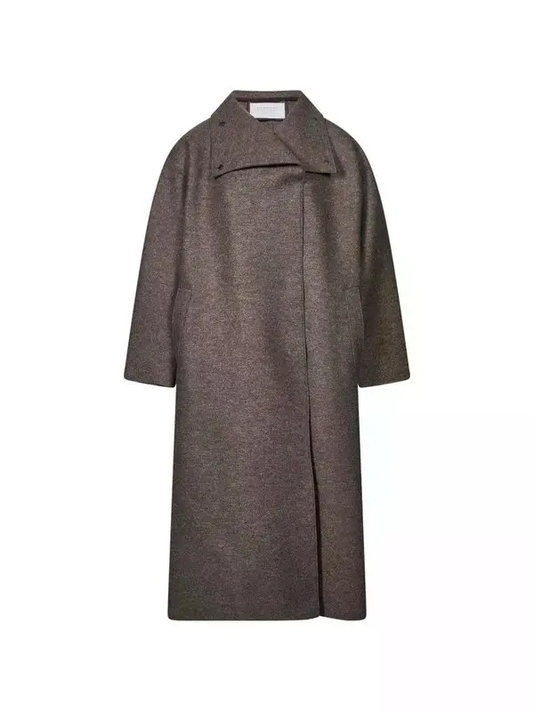 Harris Wharf London High-neck Oversized Coat - Brown