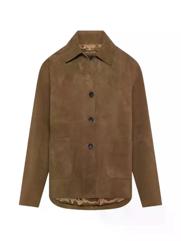 Seventy Suede-finish Button-up Jacket