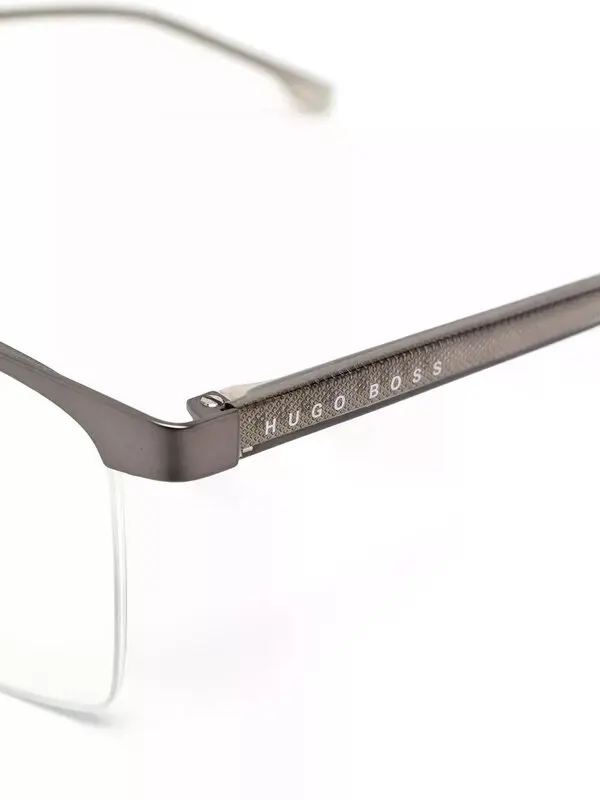 BOSS Rectangle Semi-rimmed Eyeglasses
