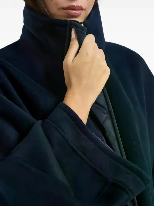 Liu Jo Quilted-trim Funnel-neck Coat